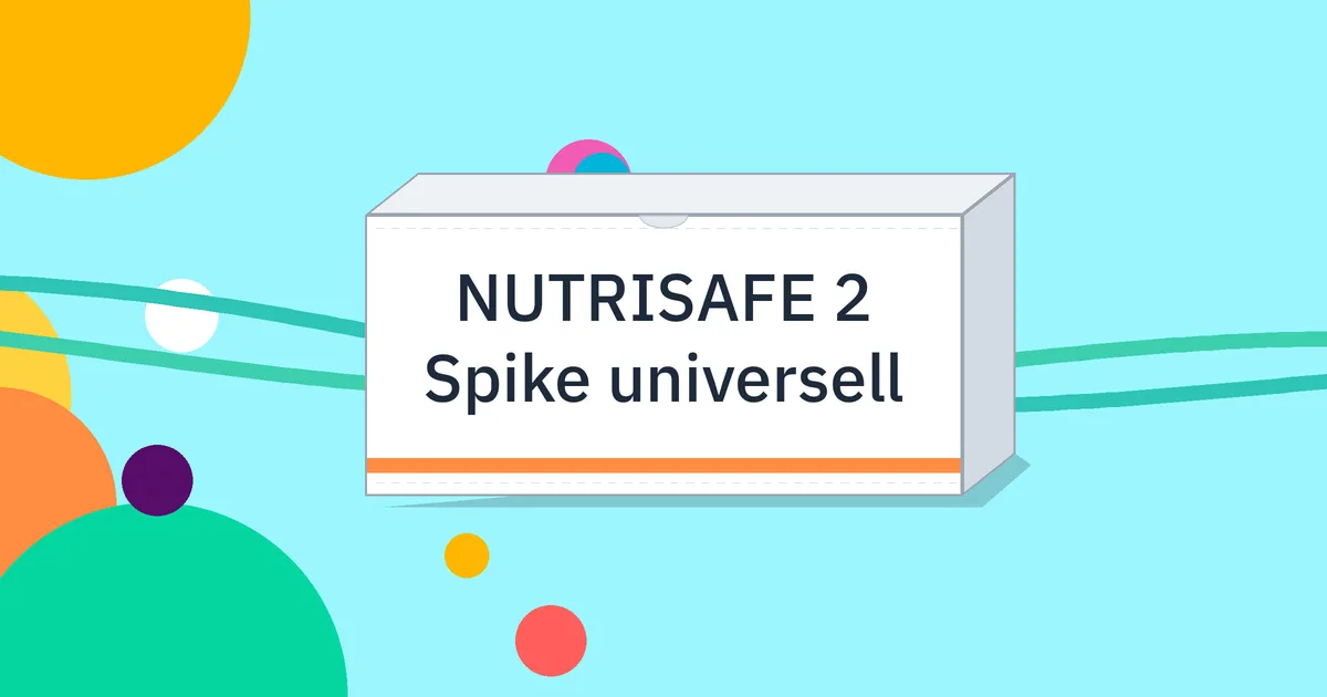 Symbolbild: Packung mit der Aufschrift NUTRISAFE 2 Spike universell (PZN 07369406) – Verfügbarkeit und Bezug in Apotheken in Frankfurt am Main