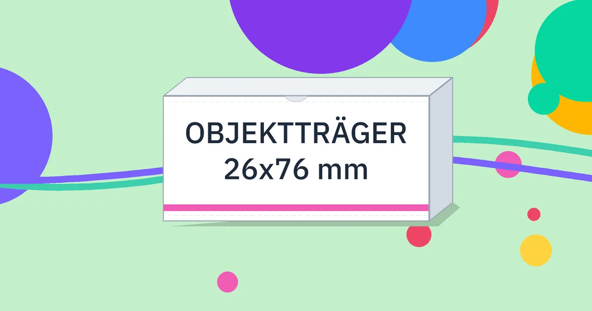 Symbolbild: Packung mit der Aufschrift OBJEKTTRÄGER 26x76 mm (PZN 08514483) – Verfügbarkeit und Bezug in Apotheken in Frankfurt am Main