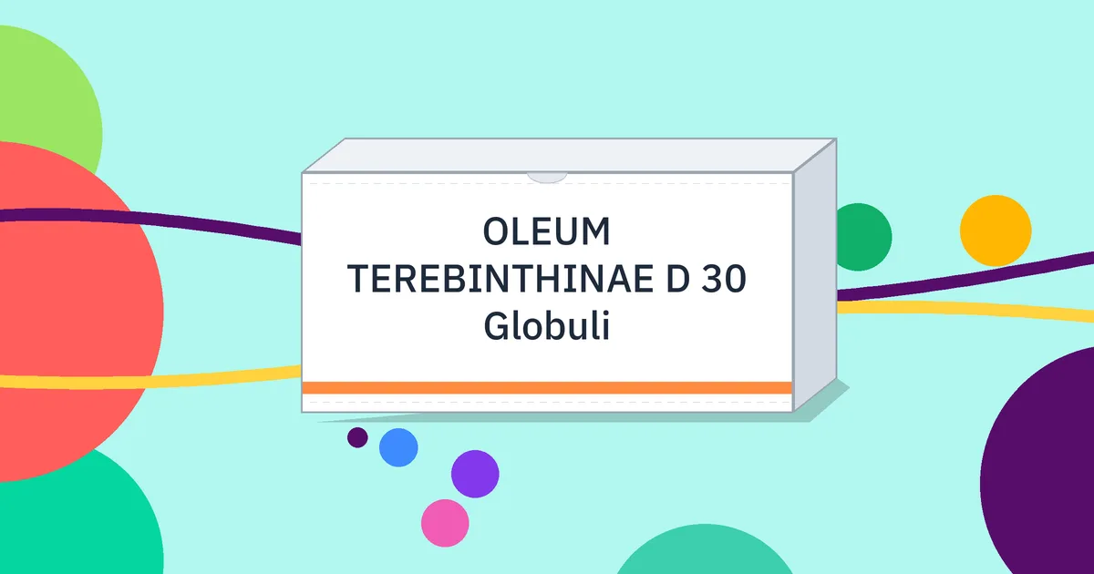 Symbolbild: Packung mit der Aufschrift OLEUM TEREBINTHINAE D 30 Globuli (PZN 19715061) – Verfügbarkeit und Bezug in Apotheken in Frankfurt am Main
