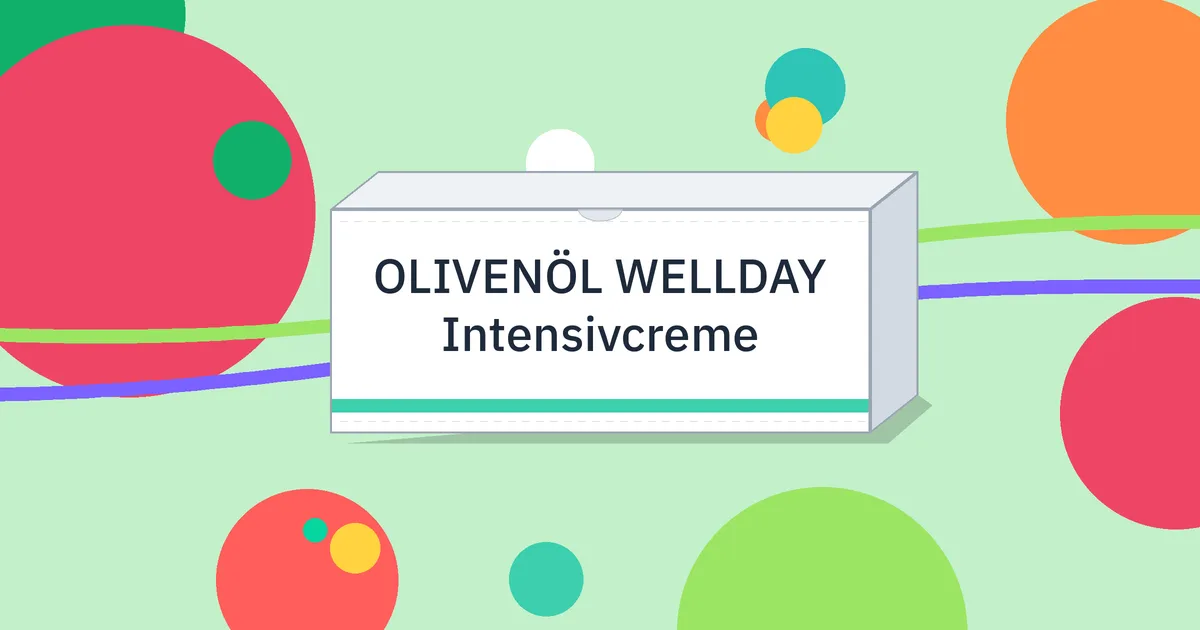 Symbolbild: Packung mit der Aufschrift OLIVENÖL WELLDAY Intensivcreme (PZN 02918920) – Verfügbarkeit und Bezug in Apotheken in Frankfurt am Main