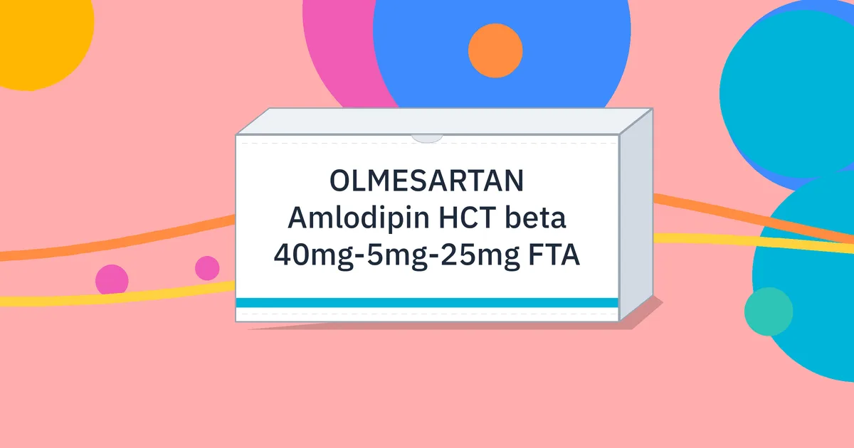 Symbolbild: Packung mit der Aufschrift OLMESARTAN Amlodipin HCT beta 40mg-5mg-25mg FTA (PZN 09422843) – Verfügbarkeit und Bezug in Apotheken in Frankfurt am Main