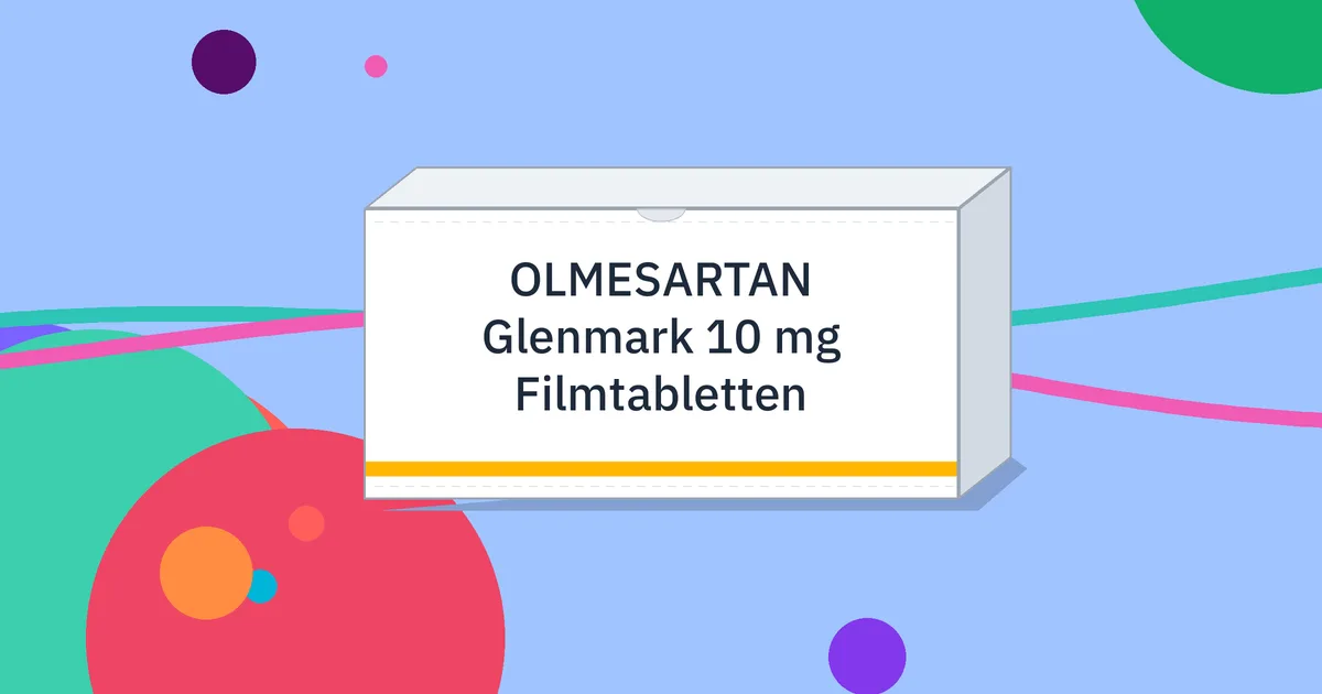 Symbolbild: Packung mit der Aufschrift OLMESARTAN Glenmark 10 mg Filmtabletten (PZN 12360063) – Verfügbarkeit und Bezug in Apotheken in Frankfurt am Main