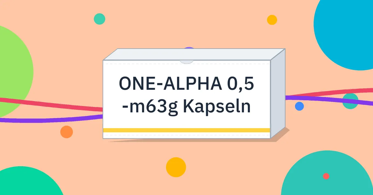 Symbolbild: Packung mit der Aufschrift ONE-ALPHA 0,5 -m63g Kapseln (PZN 02699398) – Verfügbarkeit und Bezug in Apotheken in Frankfurt am Main