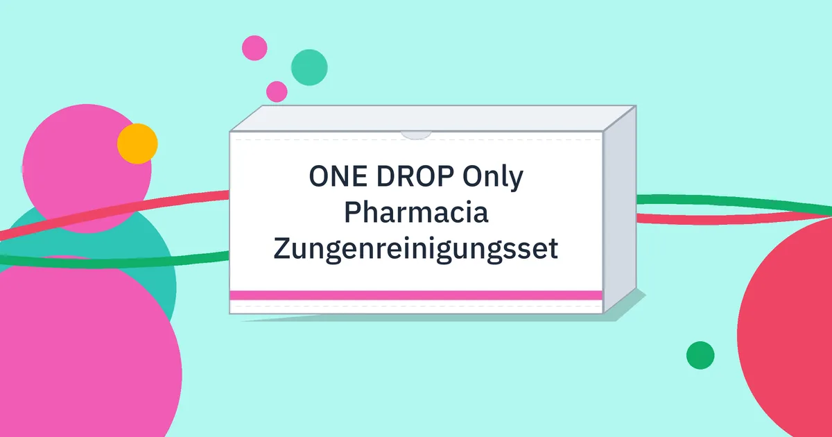 Symbolbild: Packung mit der Aufschrift ONE DROP Only Pharmacia Zungenreinigungsset (PZN 13967034) – Verfügbarkeit und Bezug in Apotheken in Frankfurt am Main