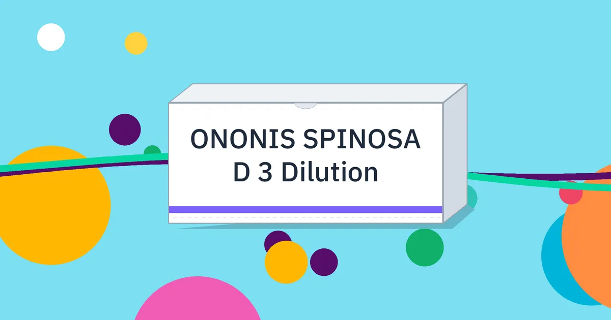 Symbolbild: Packung mit der Aufschrift ONONIS SPINOSA D 3 Dilution (PZN 07176110) – Verfügbarkeit und Bezug in Apotheken in Frankfurt am Main
