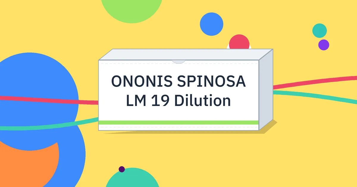 Symbolbild: Packung mit der Aufschrift ONONIS SPINOSA LM 19 Dilution (PZN 13625753) – Verfügbarkeit und Bezug in Apotheken in Frankfurt am Main