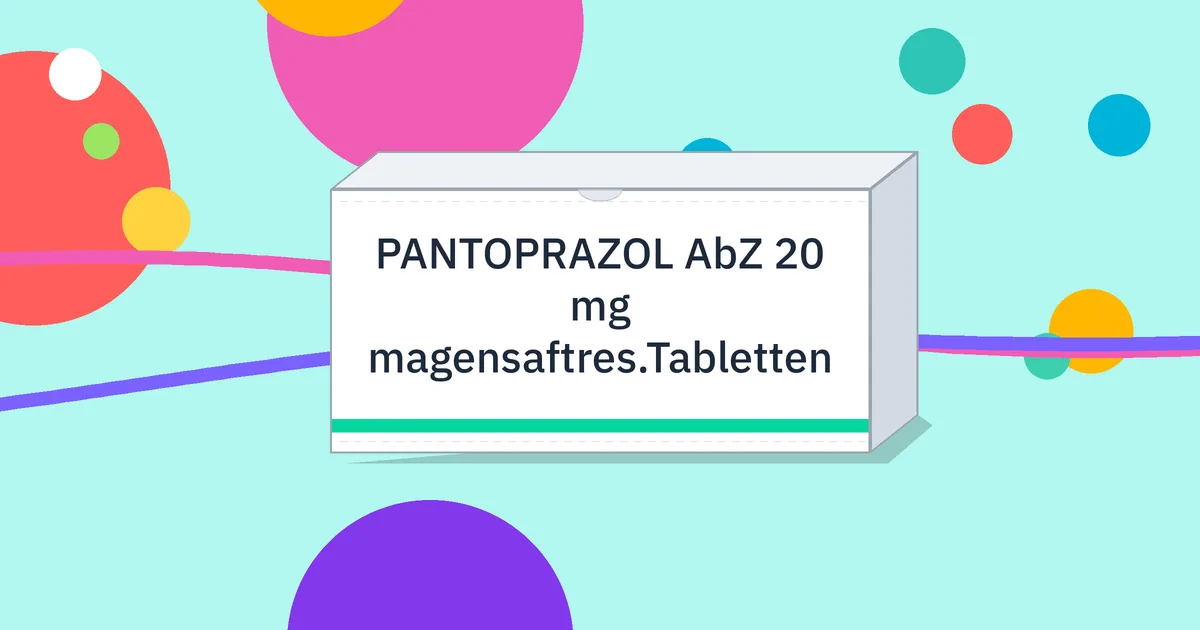 Symbolbild: Packung mit der Aufschrift PANTOPRAZOL AbZ 20 mg magensaftres.Tabletten (PZN 01841836) – Verfügbarkeit und Bezug in Apotheken in Frankfurt am Main