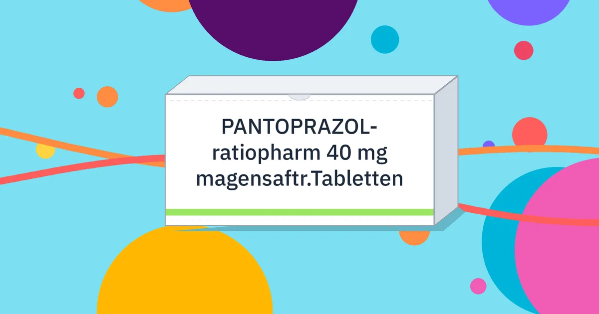Symbolbild: Packung mit der Aufschrift PANTOPRAZOL-ratiopharm 40 mg magensaftr.Tabletten (PZN 07189710) – Verfügbarkeit und Bezug in Apotheken in Frankfurt am Main