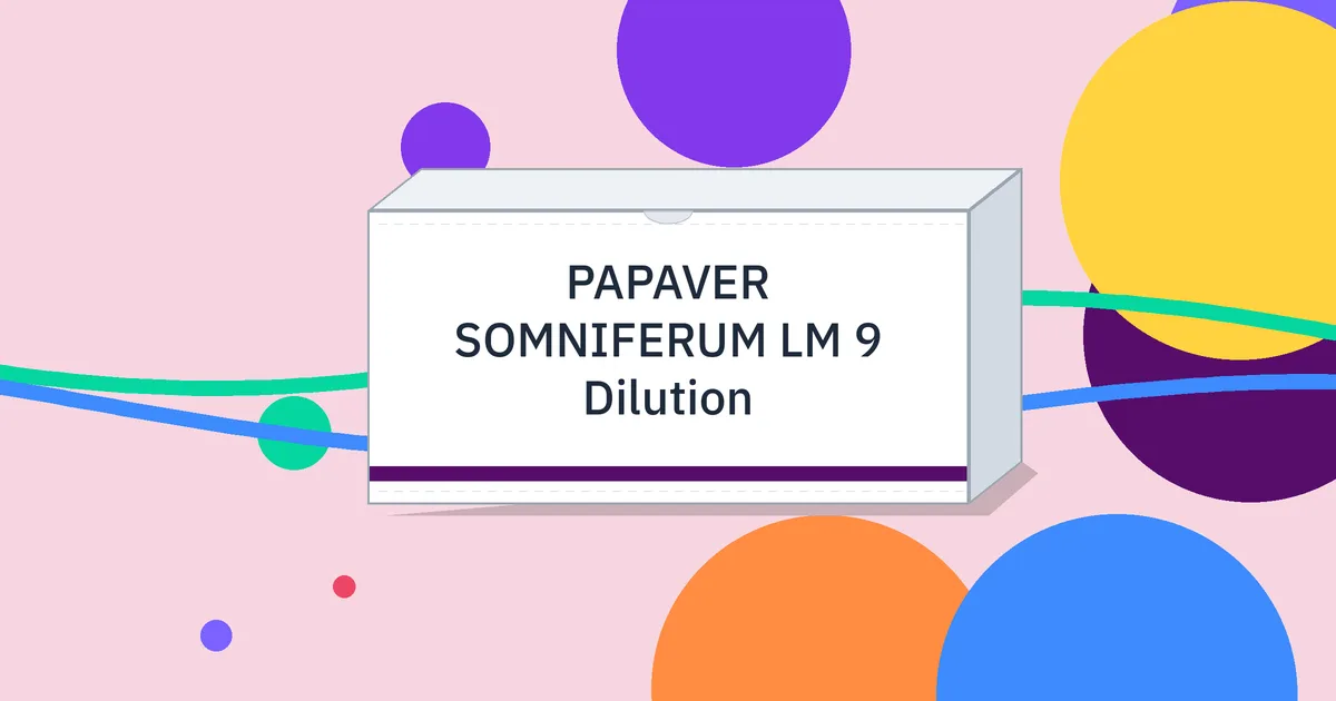 Symbolbild: Packung mit der Aufschrift PAPAVER SOMNIFERUM LM 9 Dilution (PZN 12975801) – Verfügbarkeit und Bezug in Apotheken in Frankfurt am Main