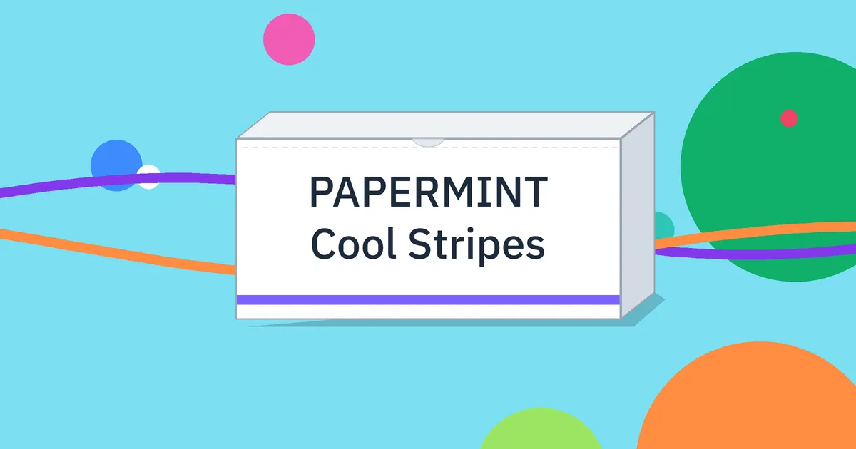 Symbolbild: Packung mit der Aufschrift PAPERMINT Cool Stripes (PZN 19828397) – Verfügbarkeit und Bezug in Apotheken in Frankfurt am Main