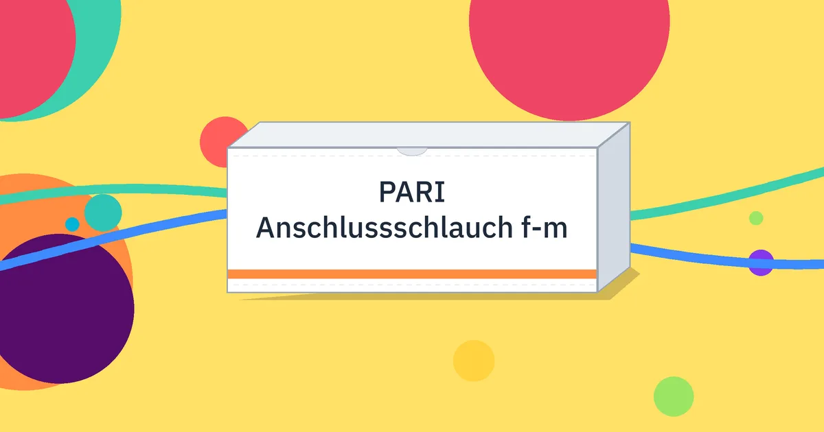 Symbolbild: Packung mit der Aufschrift PARI Anschlussschlauch f-m (PZN 00672449) – Verfügbarkeit und Bezug in Apotheken in Frankfurt am Main