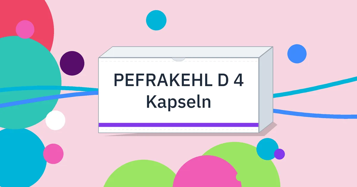 Symbolbild: Packung mit der Aufschrift PEFRAKEHL D 4 Kapseln (PZN 04413377) – Verfügbarkeit und Bezug in Apotheken in Frankfurt am Main