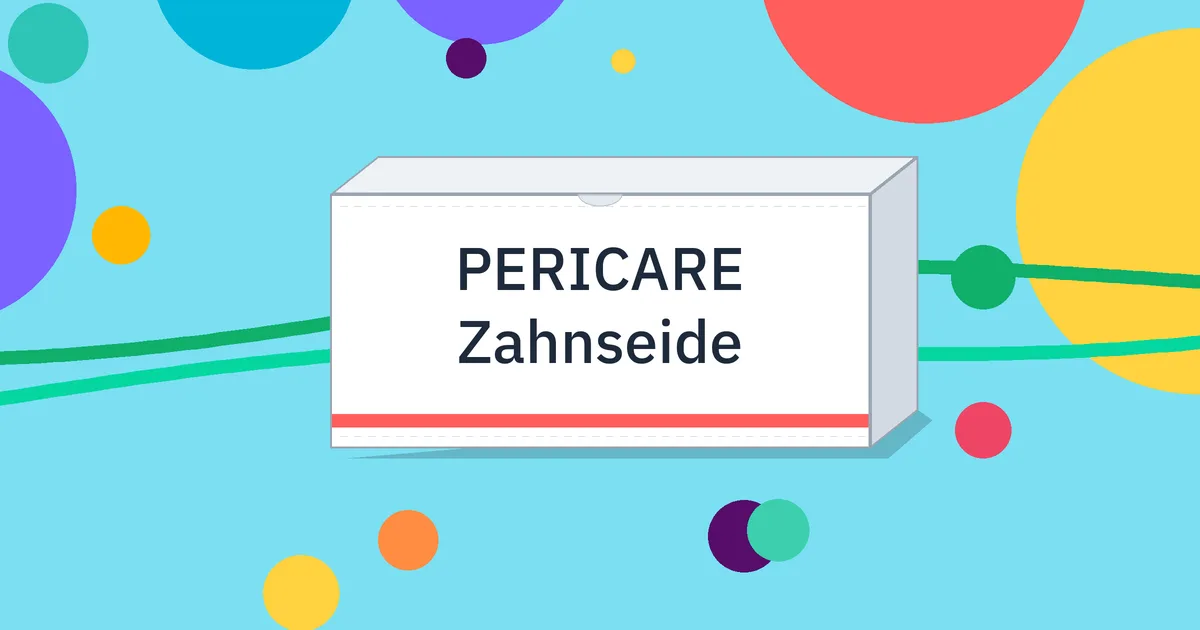 Symbolbild: Packung mit der Aufschrift PERICARE Zahnseide (PZN 15398379) – Verfügbarkeit und Bezug in Apotheken in Frankfurt am Main
