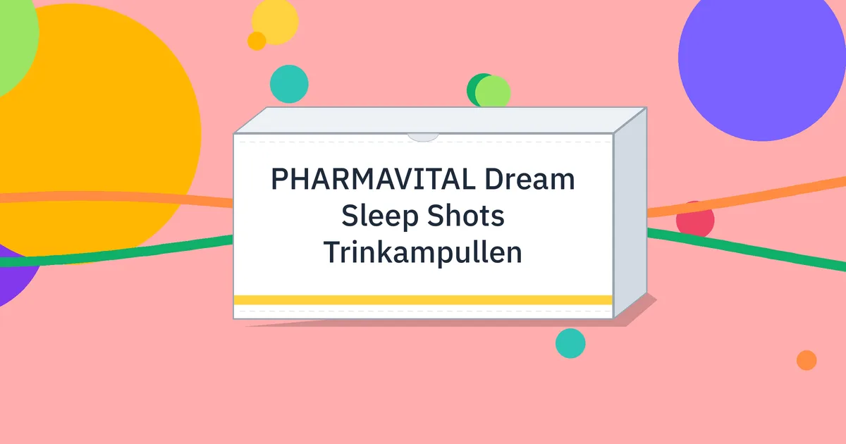 Symbolbild: Packung mit der Aufschrift PHARMAVITAL Dream Sleep Shots Trinkampullen (PZN 20657624) – Verfügbarkeit und Bezug in Apotheken in Frankfurt am Main