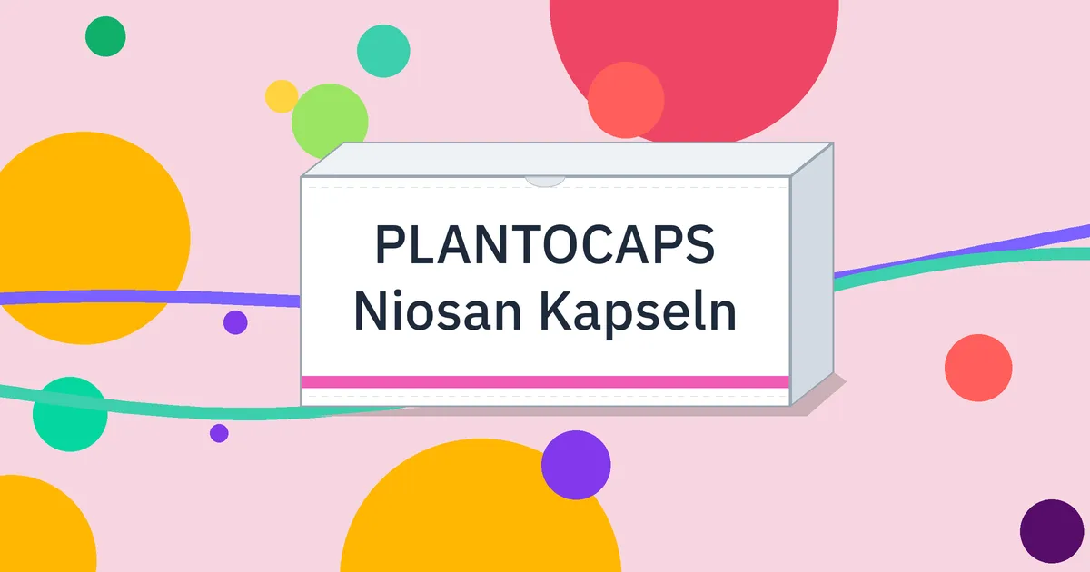 Symbolbild: Packung mit der Aufschrift PLANTOCAPS Niosan Kapseln (PZN 15406593) – Verfügbarkeit und Bezug in Apotheken in Frankfurt am Main