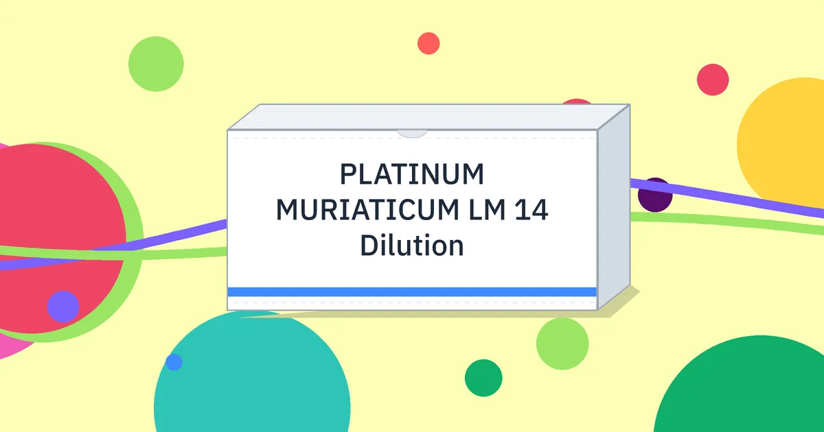 Symbolbild: Packung mit der Aufschrift PLATINUM MURIATICUM LM 14 Dilution (PZN 13648079) – Verfügbarkeit und Bezug in Apotheken in Frankfurt am Main