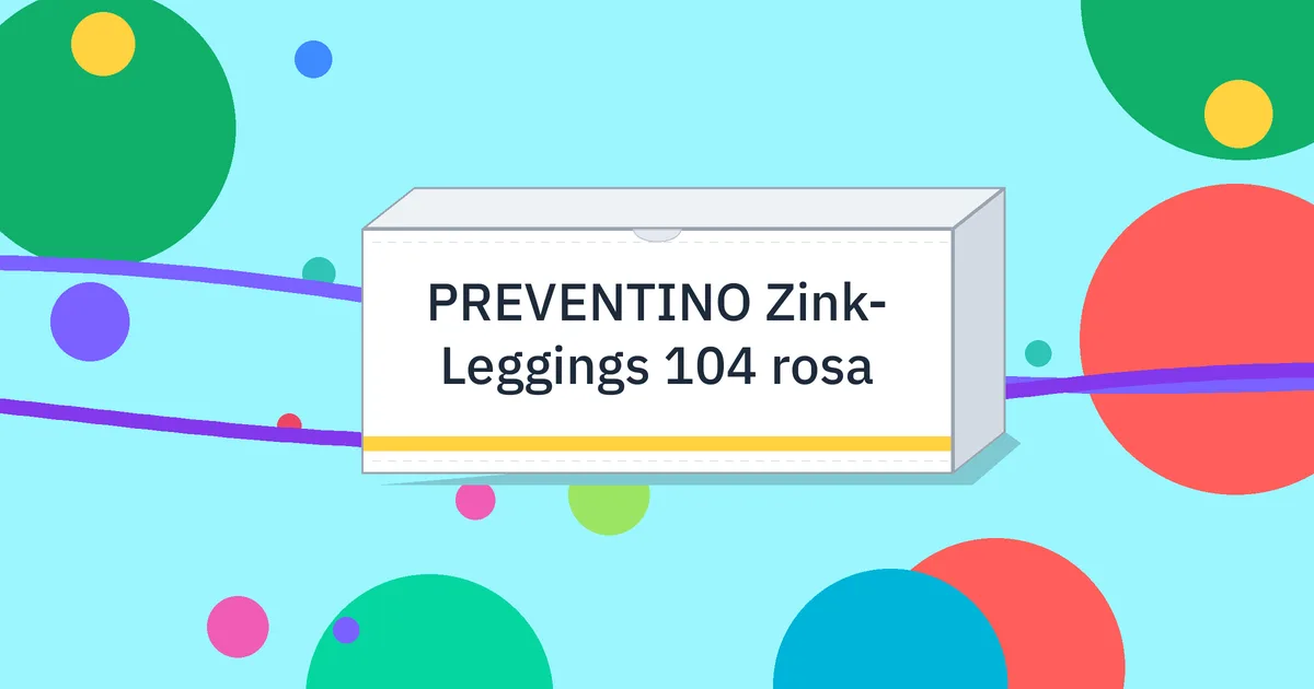 Symbolbild: Packung mit der Aufschrift PREVENTINO Zink-Leggings 104 rosa (PZN 12447166) – Verfügbarkeit und Bezug in Apotheken in Frankfurt am Main