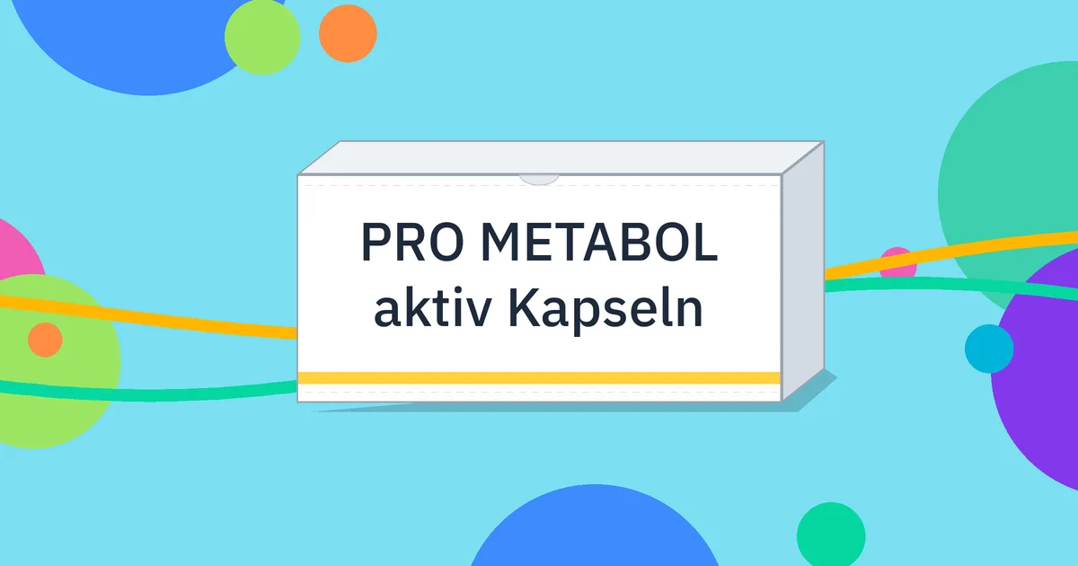 Symbolbild: Packung mit der Aufschrift PRO METABOL aktiv Kapseln (PZN 20632251) – Verfügbarkeit und Bezug in Apotheken in Frankfurt am Main
