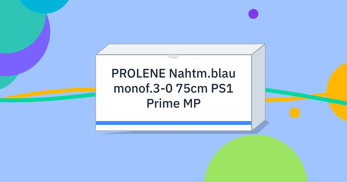 Symbolbild: Packung mit der Aufschrift PROLENE Nahtm.blau monof.3-0 75cm PS1 Prime MP (PZN 18793610) – Verfügbarkeit und Bezug in Apotheken in Frankfurt am Main