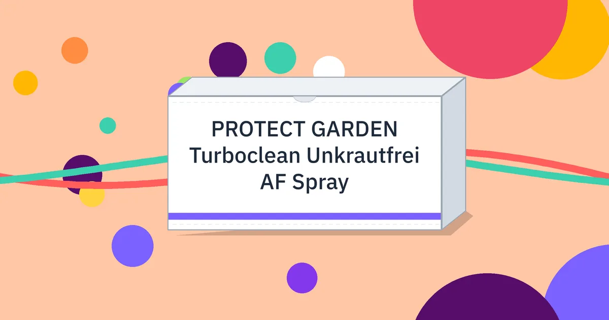 Symbolbild: Packung mit der Aufschrift PROTECT GARDEN Turboclean Unkrautfrei AF Spray (PZN 14362267) – Verfügbarkeit und Bezug in Apotheken in Frankfurt am Main