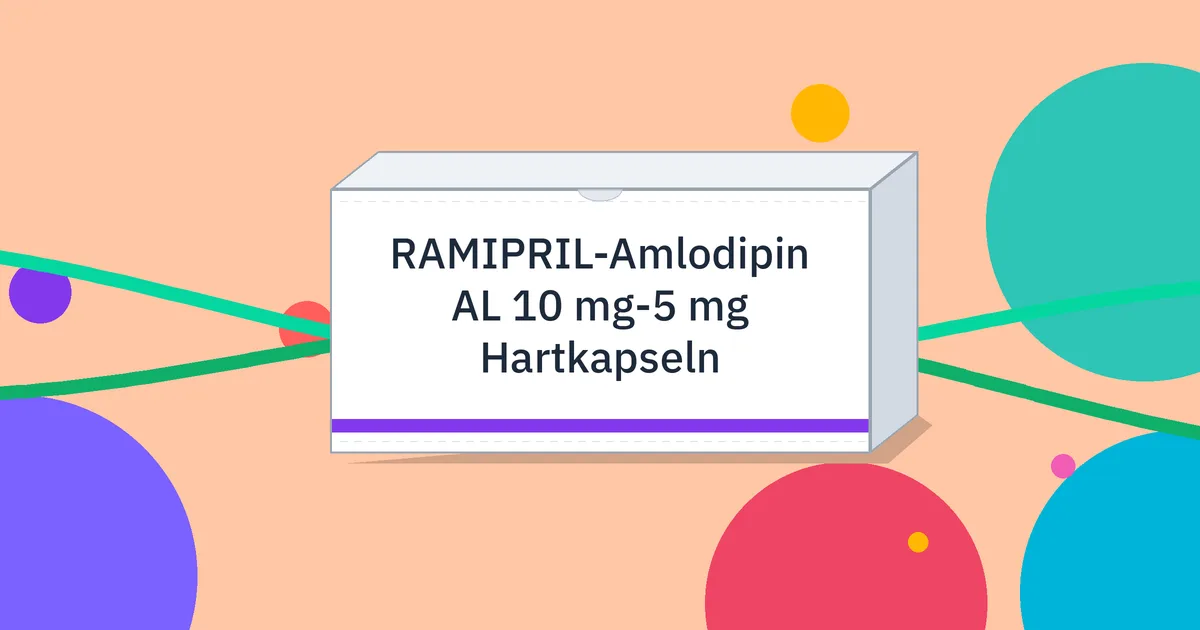 Symbolbild: Packung mit der Aufschrift RAMIPRIL-Amlodipin AL 10 mg-5 mg Hartkapseln (PZN 15563588) – Verfügbarkeit und Bezug in Apotheken in Frankfurt am Main