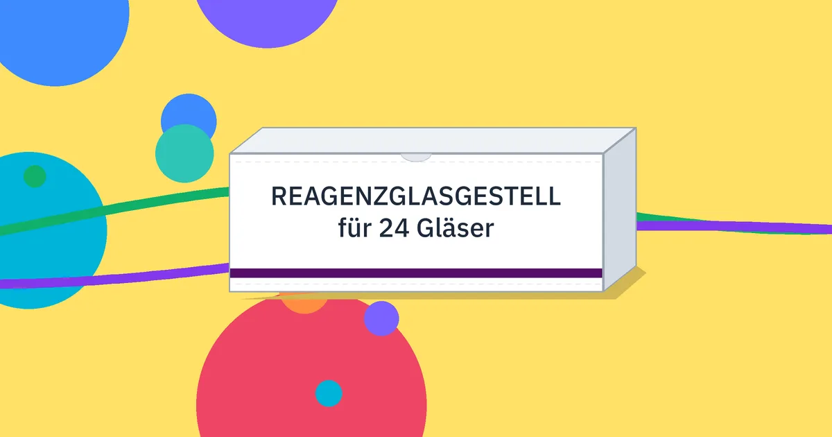 Symbolbild: Packung mit der Aufschrift REAGENZGLASGESTELL für 24 Gläser (PZN 04848833) – Verfügbarkeit und Bezug in Apotheken in Frankfurt am Main