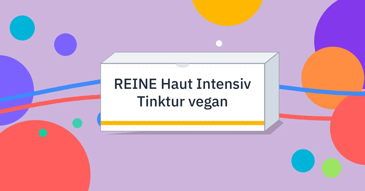 Symbolbild: Packung mit der Aufschrift REINE Haut Intensiv Tinktur vegan (PZN 15251222) – Verfügbarkeit und Bezug in Apotheken in Frankfurt am Main