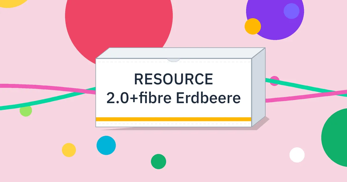 Symbolbild: Packung mit der Aufschrift RESOURCE 2.0+fibre Erdbeere (PZN 01104003) – Verfügbarkeit und Bezug in Apotheken in Frankfurt am Main