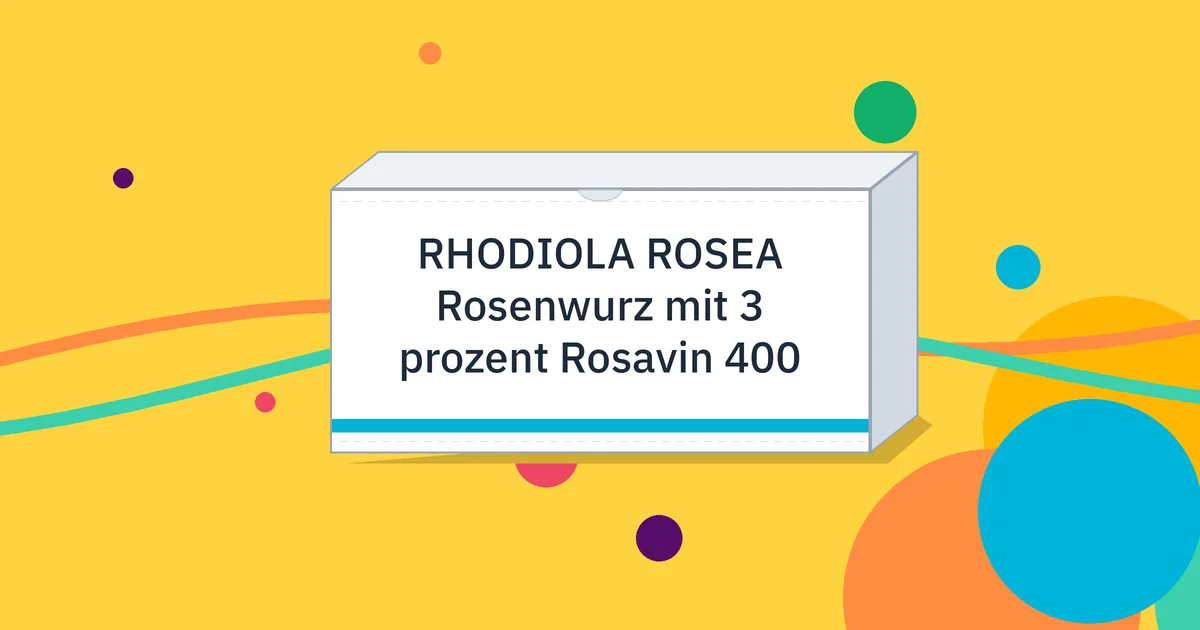 Symbolbild: Packung mit der Aufschrift RHODIOLA ROSEA Rosenwurz mit 3 prozent Rosavin 400 (PZN 10007440) – Verfügbarkeit und Bezug in Apotheken in Frankfurt am Main