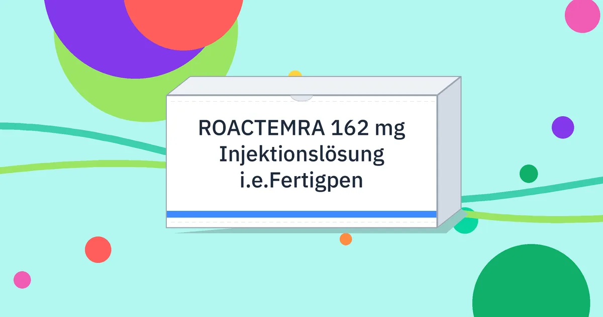 Symbolbild: Packung mit der Aufschrift ROACTEMRA 162 mg Injektionslösung i.e.Fertigpen (PZN 19668019) – Verfügbarkeit und Bezug in Apotheken in Frankfurt am Main
