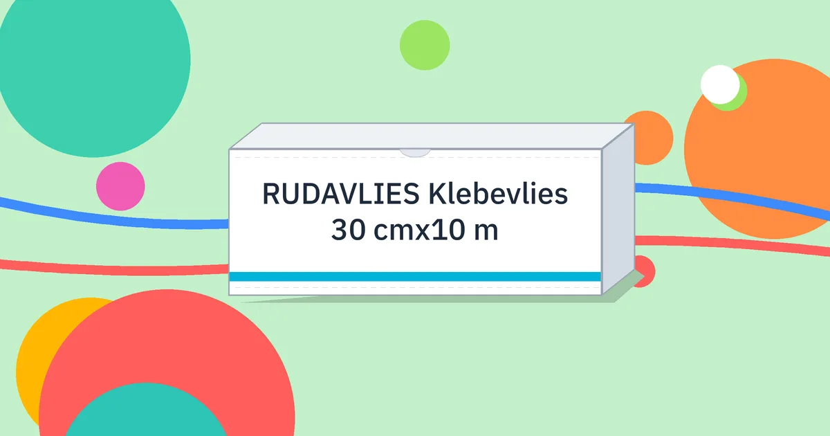 Symbolbild: Packung mit der Aufschrift RUDAVLIES Klebevlies 30 cmx10 m (PZN 04457558) – Verfügbarkeit und Bezug in Apotheken in Frankfurt am Main
