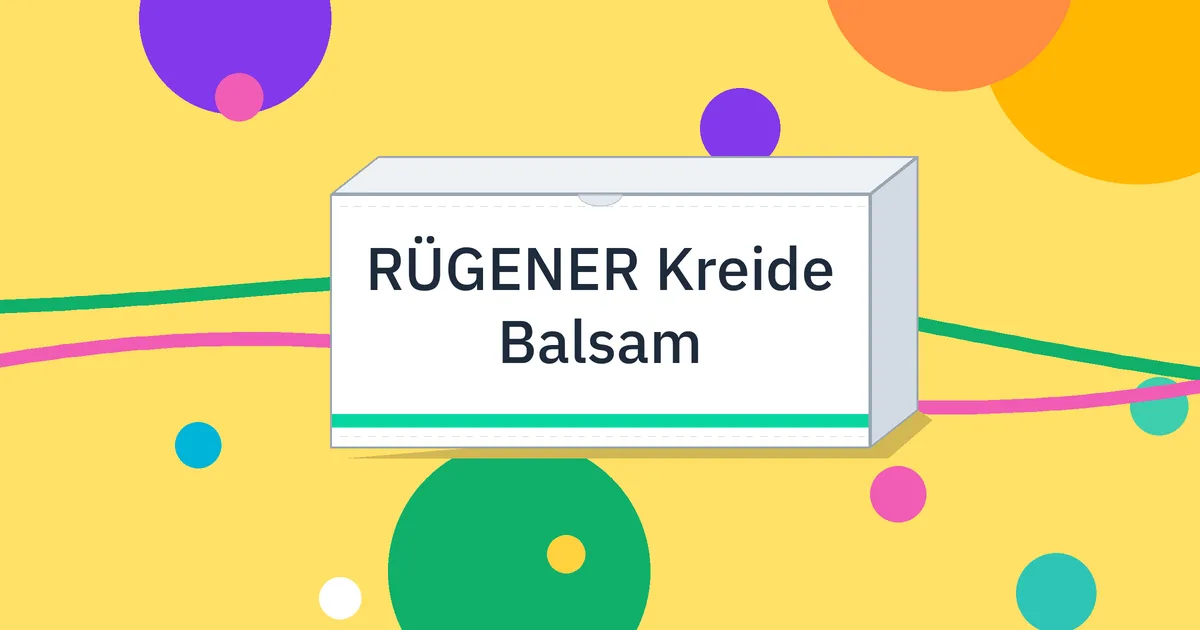 Symbolbild: Packung mit der Aufschrift RÜGENER Kreide Balsam (PZN 04371940) – Verfügbarkeit und Bezug in Apotheken in Frankfurt am Main