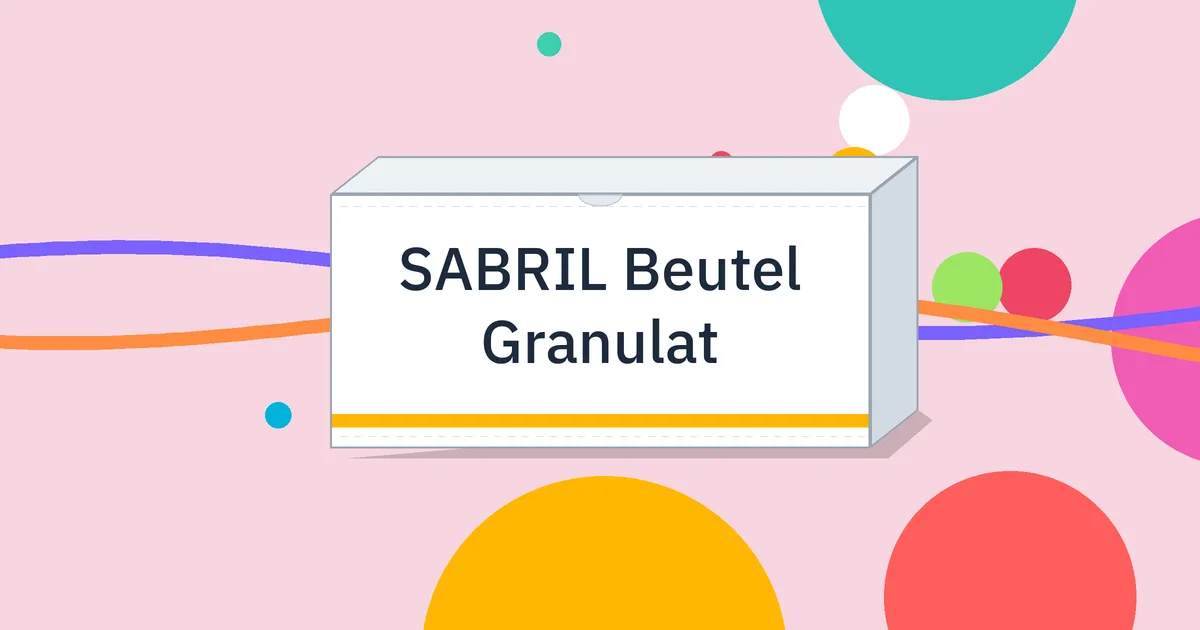 Symbolbild: Packung mit der Aufschrift SABRIL Beutel Granulat (PZN 00240359) – Verfügbarkeit und Bezug in Apotheken in Frankfurt am Main