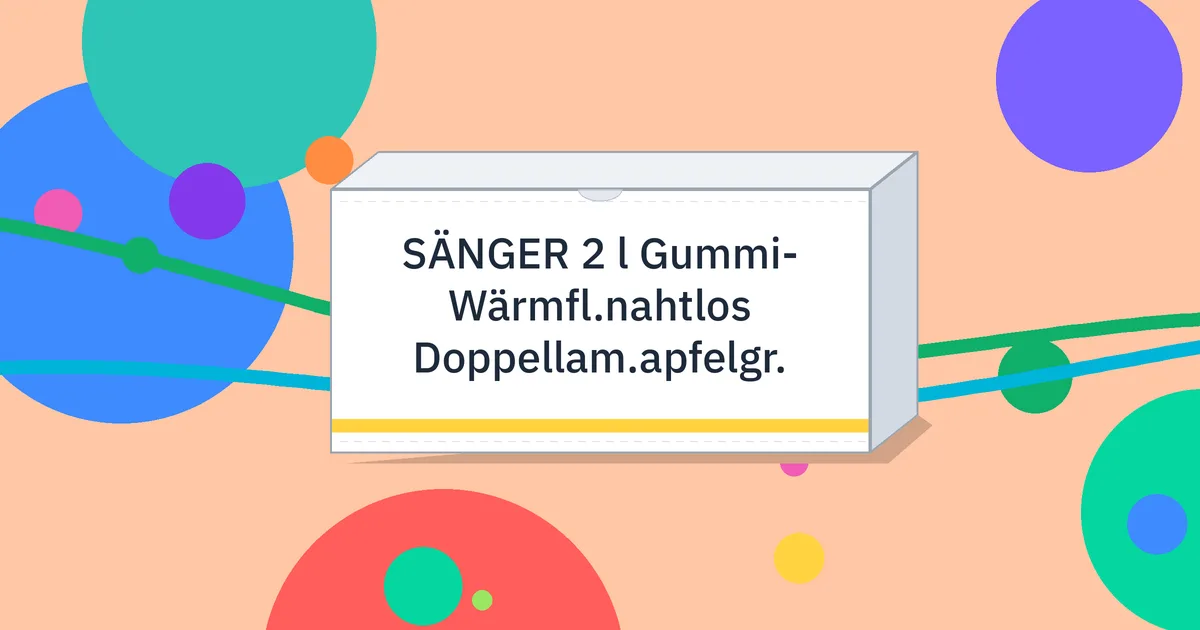 Symbolbild: Packung mit der Aufschrift SÄNGER 2 l Gummi-Wärmfl.nahtlos Doppellam.apfelgr. (PZN 05496827) – Verfügbarkeit und Bezug in Apotheken in Frankfurt am Main
