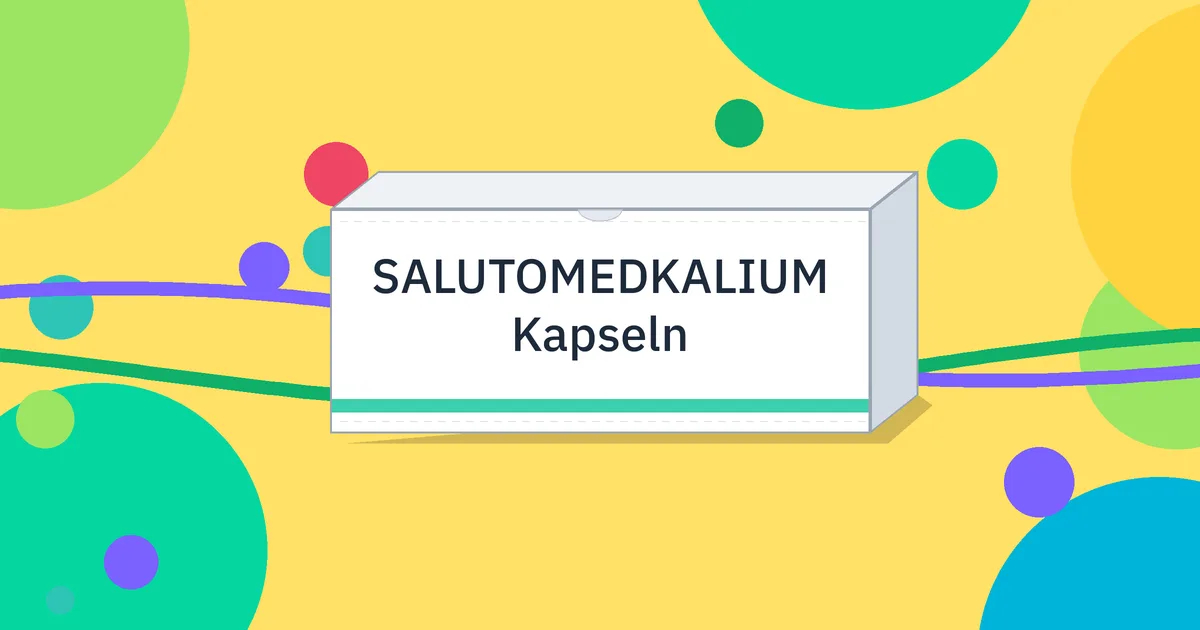 Symbolbild: Packung mit der Aufschrift SALUTOMEDKALIUM Kapseln (PZN 11554977) – Verfügbarkeit und Bezug in Apotheken in Frankfurt am Main