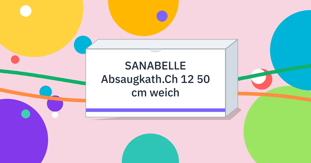 Symbolbild: Packung mit der Aufschrift SANABELLE Absaugkath.Ch 12 50 cm weich (PZN 00031578) – Verfügbarkeit und Bezug in Apotheken in Frankfurt am Main