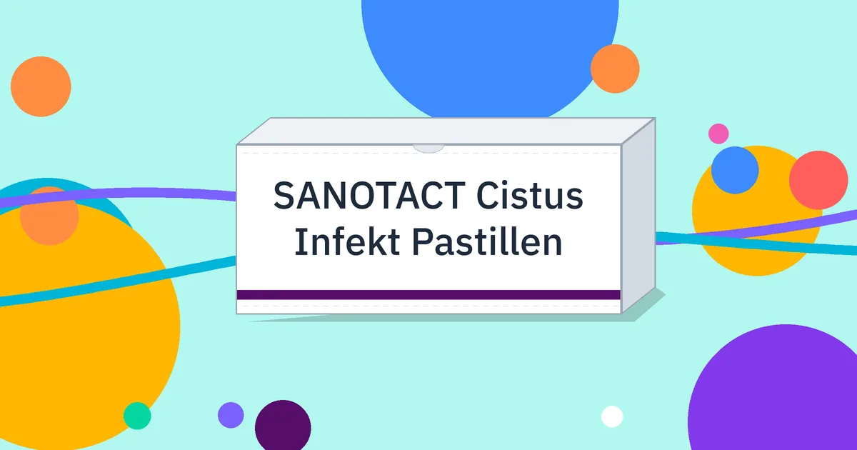 Symbolbild: Packung mit der Aufschrift SANOTACT Cistus Infekt Pastillen (PZN 17380165) – Verfügbarkeit und Bezug in Apotheken in Frankfurt am Main