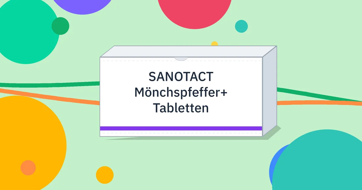 Symbolbild: Packung mit der Aufschrift SANOTACT Mönchspfeffer+ Tabletten (PZN 20056511) – Verfügbarkeit und Bezug in Apotheken in Frankfurt am Main