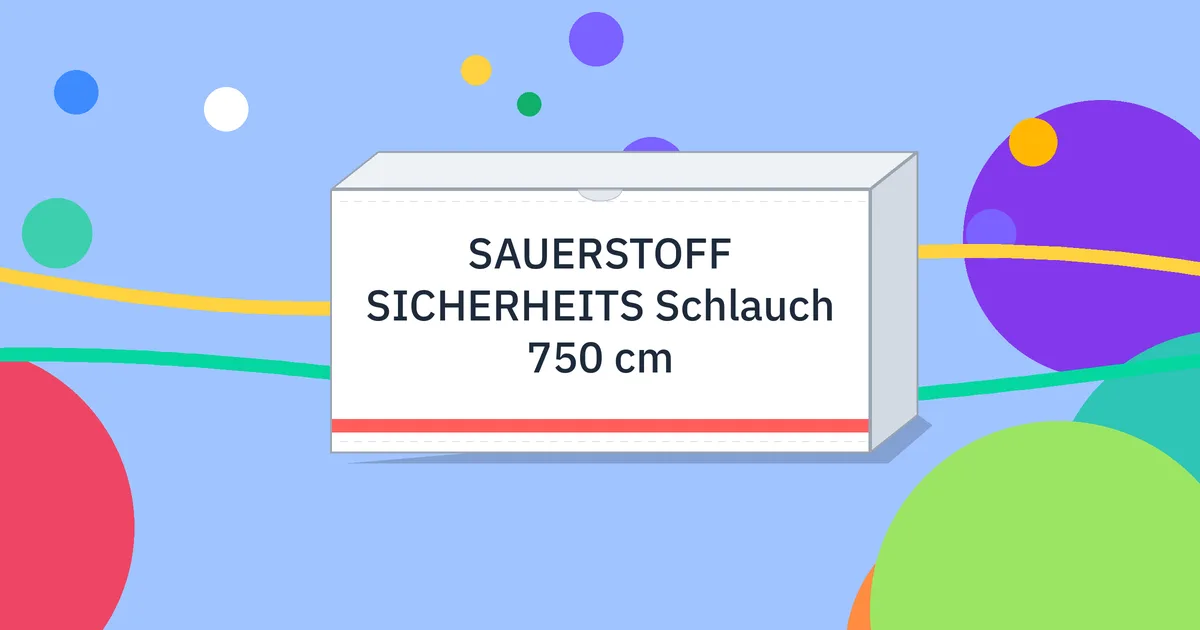 Symbolbild: Packung mit der Aufschrift SAUERSTOFF SICHERHEITS Schlauch 750 cm (PZN 03655411) – Verfügbarkeit und Bezug in Apotheken in Frankfurt am Main