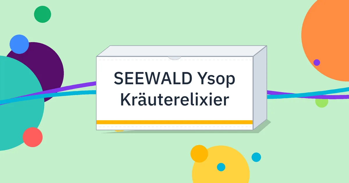 Symbolbild: Packung mit der Aufschrift SEEWALD Ysop Kräuterelixier (PZN 19546552) – Verfügbarkeit und Bezug in Apotheken in Frankfurt am Main