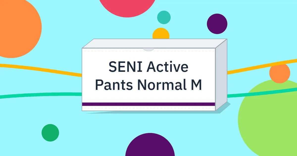 Symbolbild: Packung mit der Aufschrift SENI Active Pants Normal M (PZN 18011240) – Verfügbarkeit und Bezug in Apotheken in Frankfurt am Main
