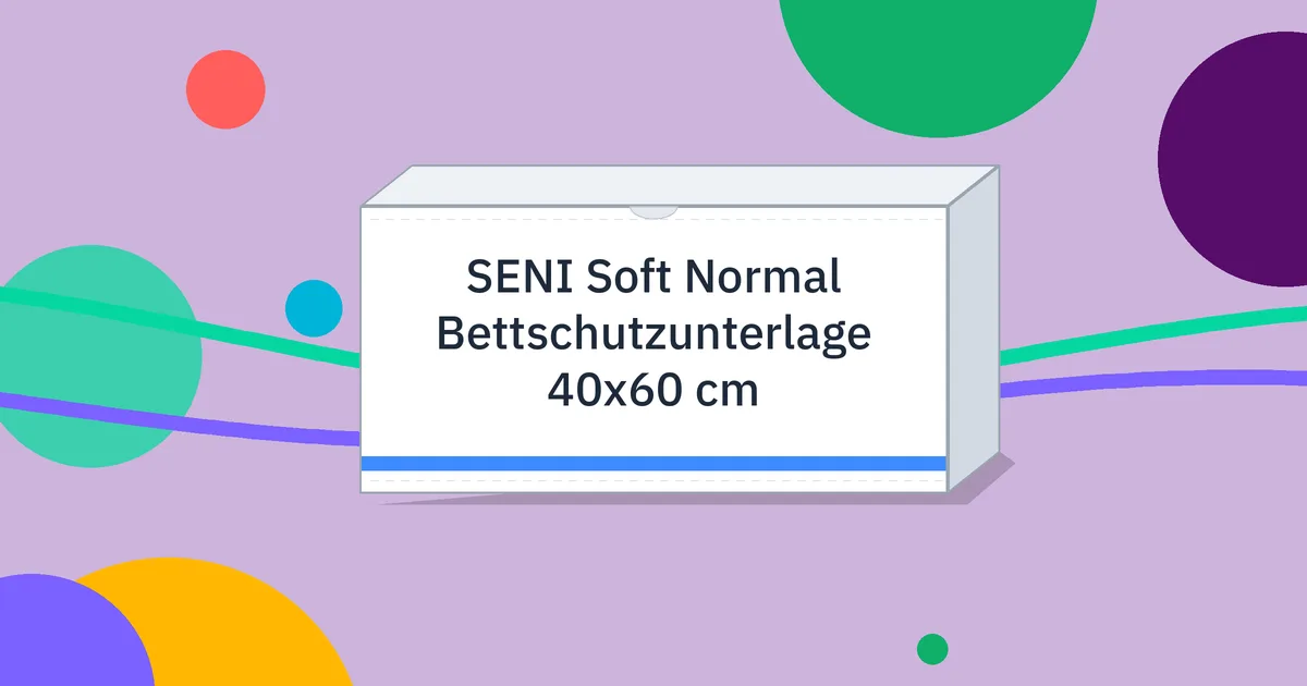 Symbolbild: Packung mit der Aufschrift SENI Soft Normal Bettschutzunterlage 40x60 cm (PZN 20024043) – Verfügbarkeit und Bezug in Apotheken in Frankfurt am Main
