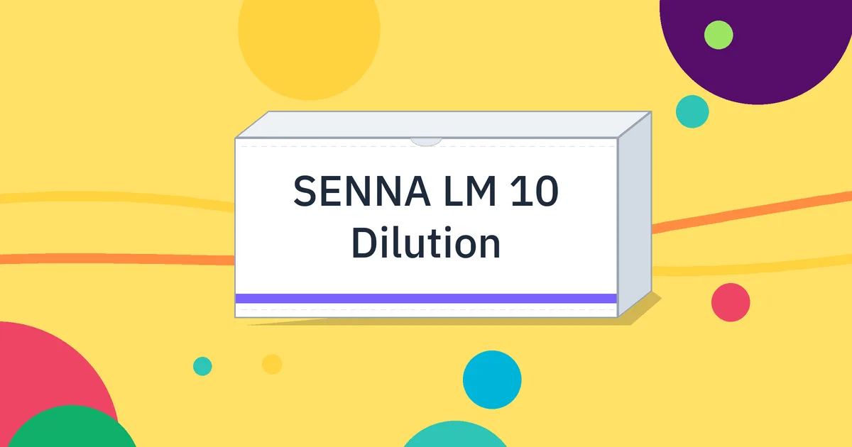 Symbolbild: Packung mit der Aufschrift SENNA LM 10 Dilution (PZN 13188028) – Verfügbarkeit und Bezug in Apotheken in Frankfurt am Main