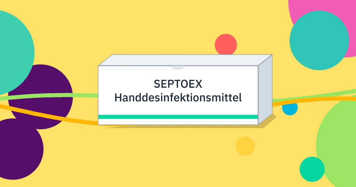 Symbolbild: Packung mit der Aufschrift SEPTOEX Handdesinfektionsmittel (PZN 16688079) – Verfügbarkeit und Bezug in Apotheken in Frankfurt am Main