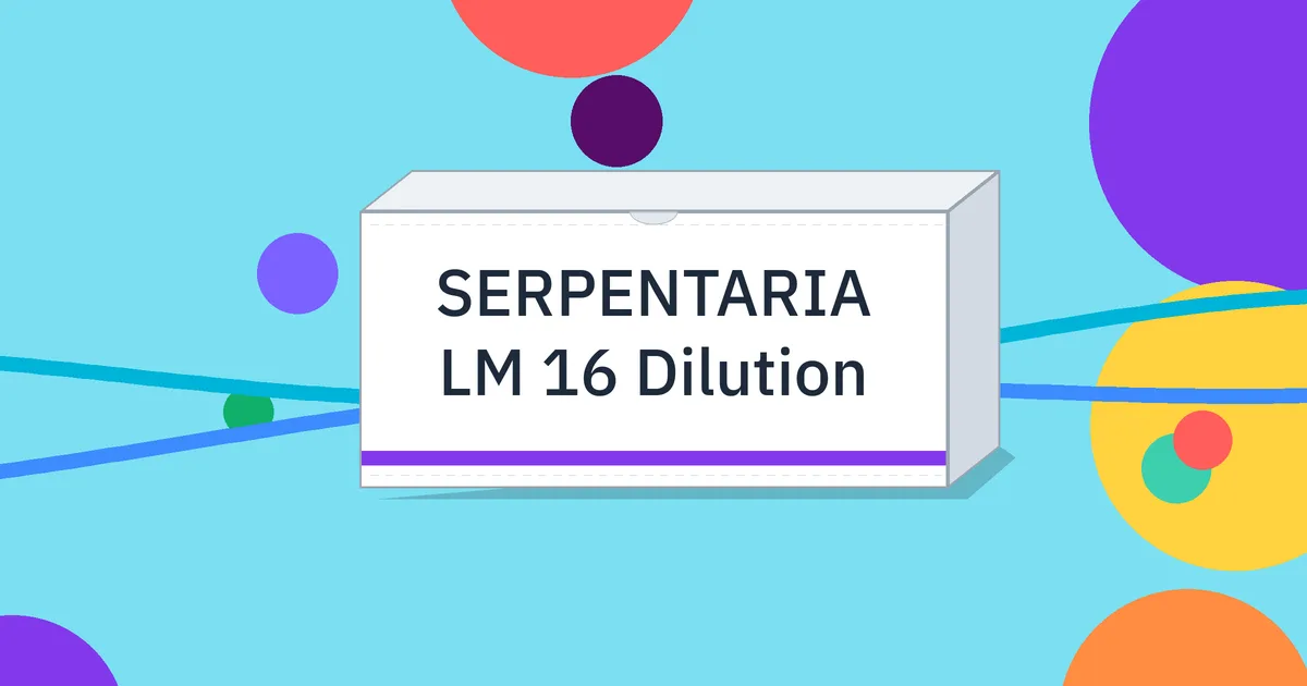 Symbolbild: Packung mit der Aufschrift SERPENTARIA LM 16 Dilution (PZN 13676288) – Verfügbarkeit und Bezug in Apotheken in Frankfurt am Main