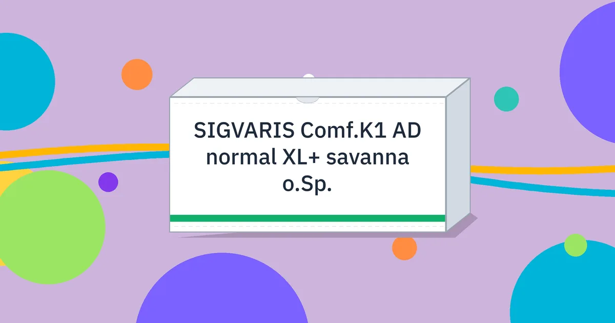 Symbolbild: Packung mit der Aufschrift SIGVARIS Comf.K1 AD normal XL+ savanna o.Sp. (PZN 17094152) – Verfügbarkeit und Bezug in Apotheken in Frankfurt am Main