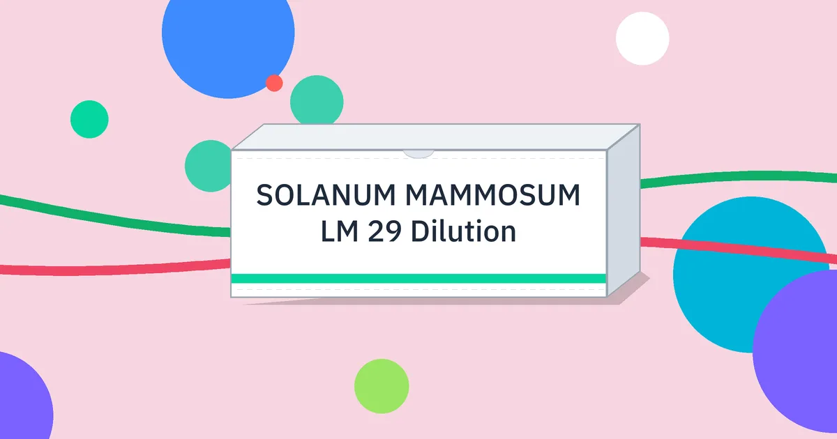 Symbolbild: Packung mit der Aufschrift SOLANUM MAMMOSUM LM 29 Dilution (PZN 13192573) – Verfügbarkeit und Bezug in Apotheken in Frankfurt am Main