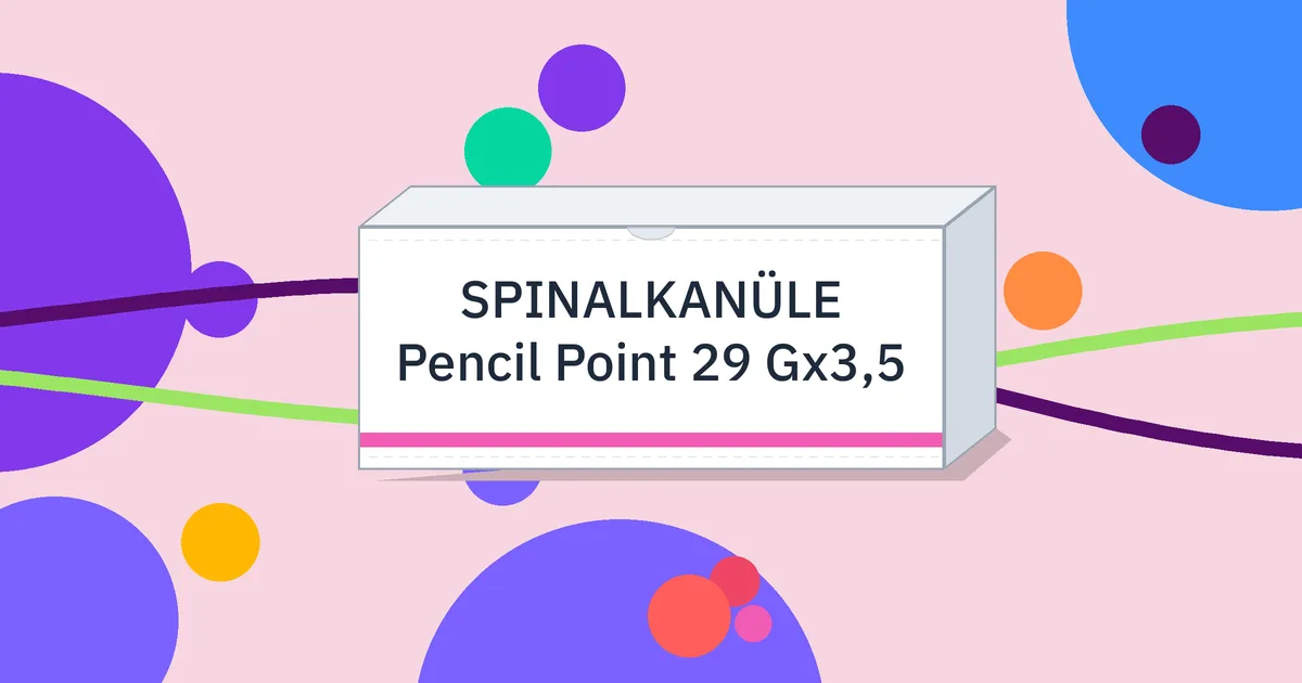 Symbolbild: Packung mit der Aufschrift SPINALKANÜLE Pencil Point 29 Gx3,5 (PZN 00096454) – Verfügbarkeit und Bezug in Apotheken in Frankfurt am Main