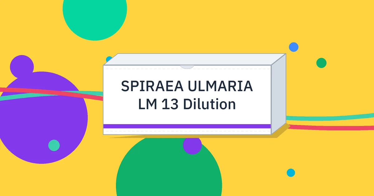 Symbolbild: Packung mit der Aufschrift SPIRAEA ULMARIA LM 13 Dilution (PZN 13196068) – Verfügbarkeit und Bezug in Apotheken in Frankfurt am Main