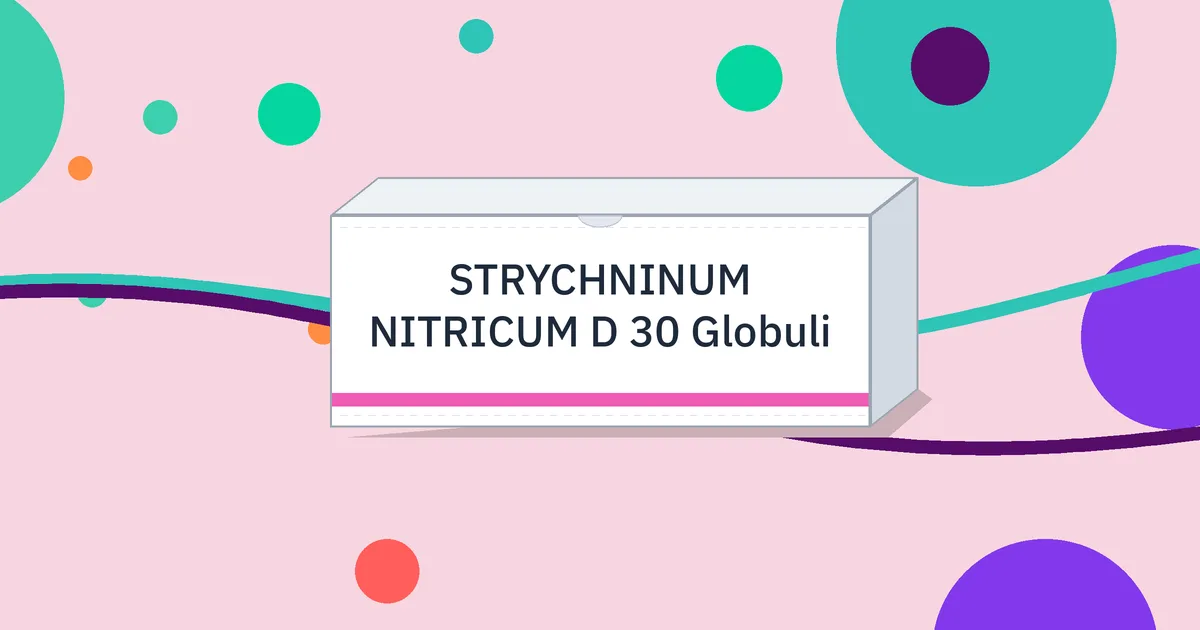 Symbolbild: Packung mit der Aufschrift STRYCHNINUM NITRICUM D 30 Globuli (PZN 19717321) – Verfügbarkeit und Bezug in Apotheken in Frankfurt am Main